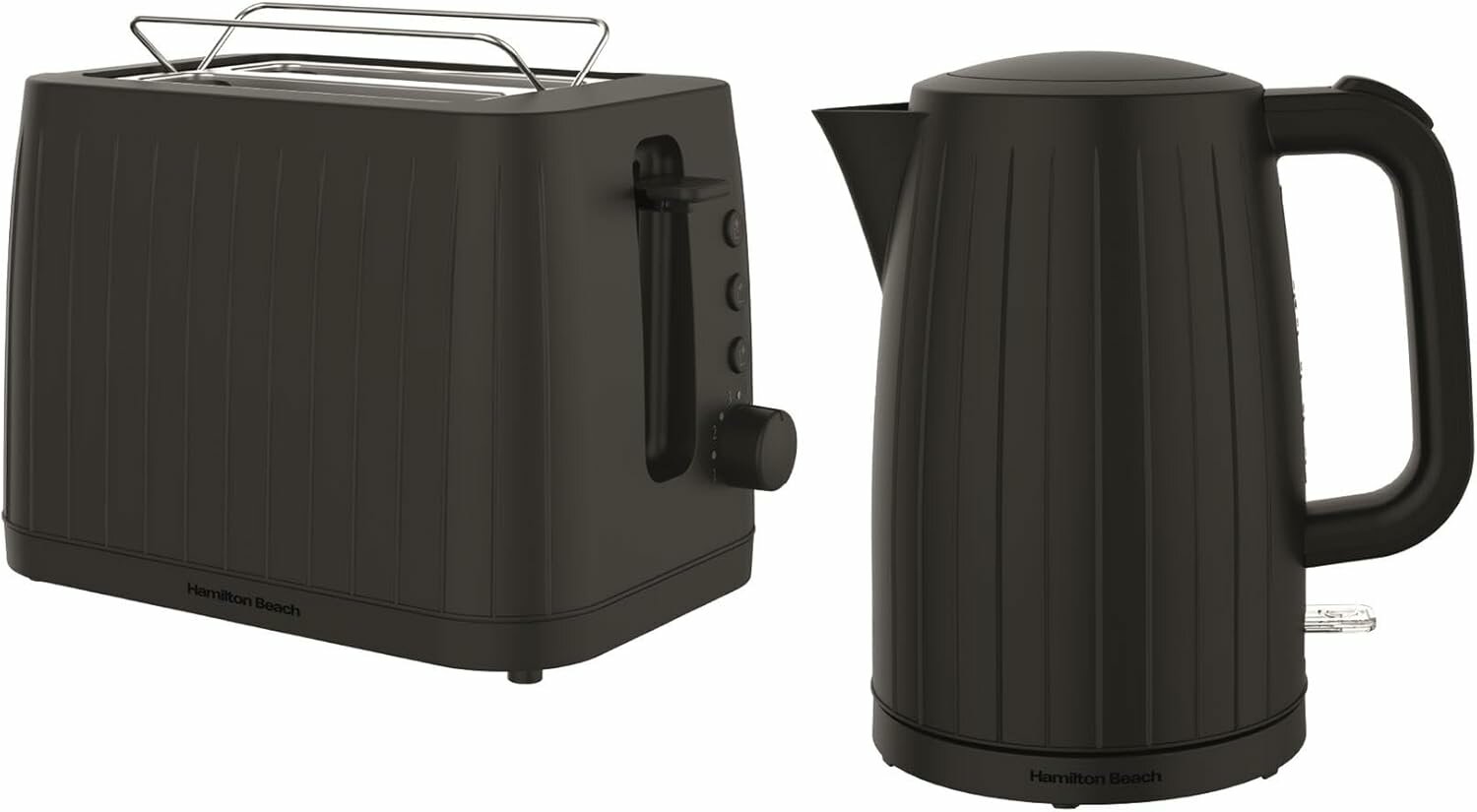 Сет Тостер + Чайник Hamilton Beach Kettle and Toaster Set, Stealth - Black