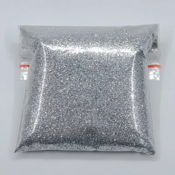 Голографическая пудра для ногтей Silver 20г
