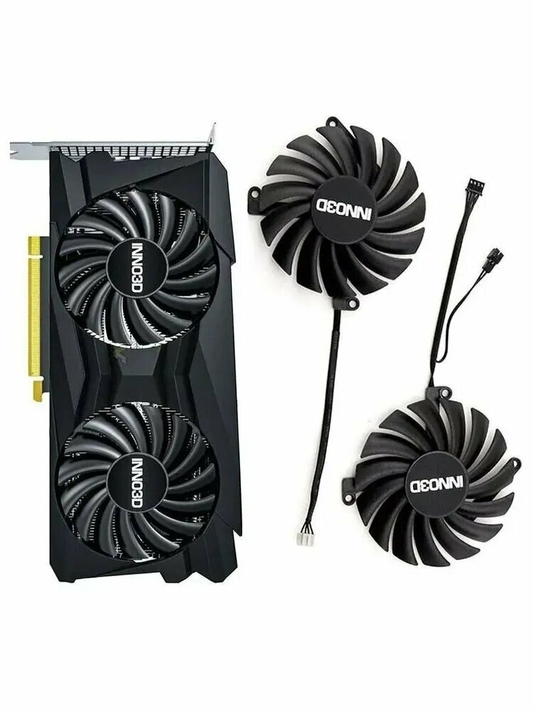 Кулеры для видеокарт INNO3D Twin x2 3000 Series. 86мм, 4 pin.