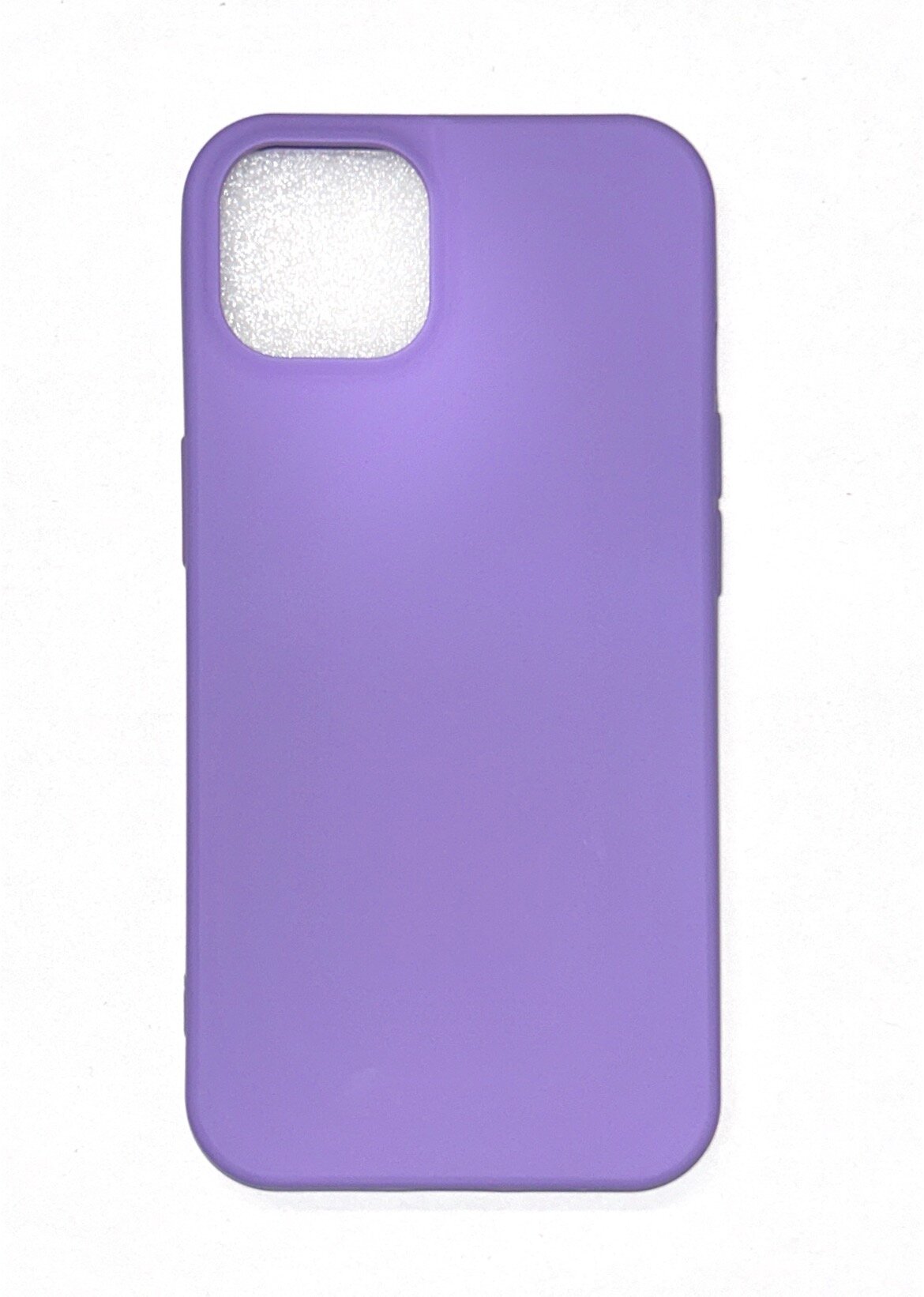 Чехол на Apple iPhone 14 (Эпл Айфон 14) силиконовый с защитной подкладкой из микрофибры, фиолетовый