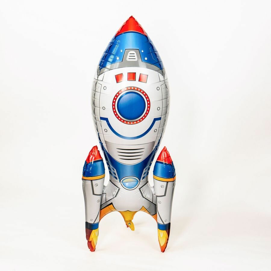 Шар фольгированный, надувная фигура "Ракета" 127 см