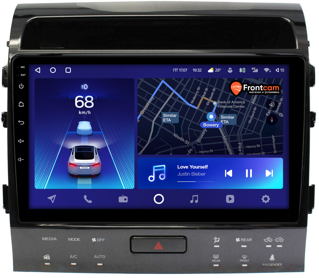 Штатная магнитола Toyota Land Cruiser 200 2013-2015 авто с Navi (Тип B) Teyes CC2 PLUS 6/128 10" RM-10-1202 Android 10 (4G-SIM, DSP, QLed)