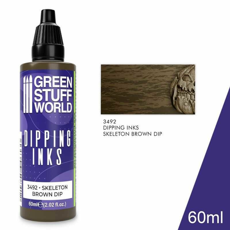 Краска акриловая 3492 цвет Skeleton Brown Dip, 60 мл, Dipping Inks, Green Stuff World