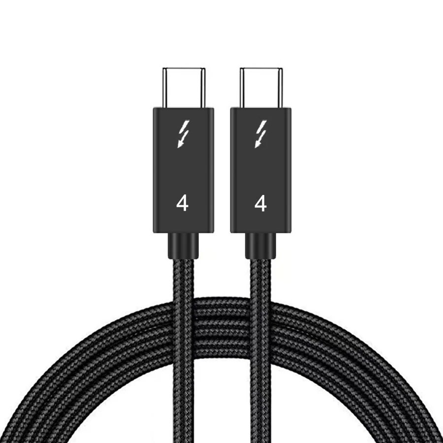 Thunderbolt4, USB C, 40 Гбит/с, 8K, 60 Гц, PD240W, 100 Вт Кабель Thunderbolt4 Braided Cable, 0.5m