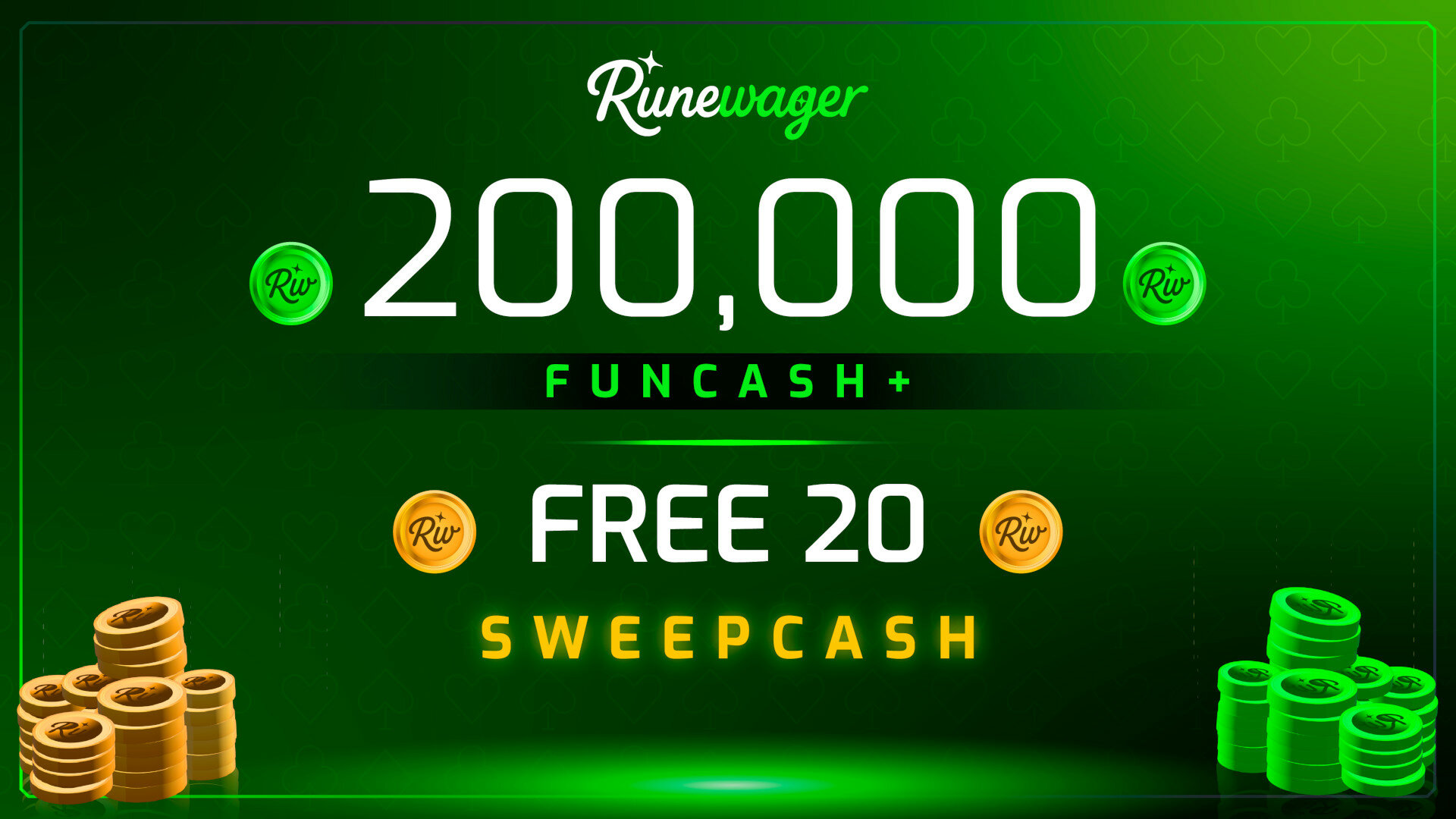 Runewager 200000 Fun Cash + FREE 20 Sweep Cash | купить цифровой ключ для активации в России