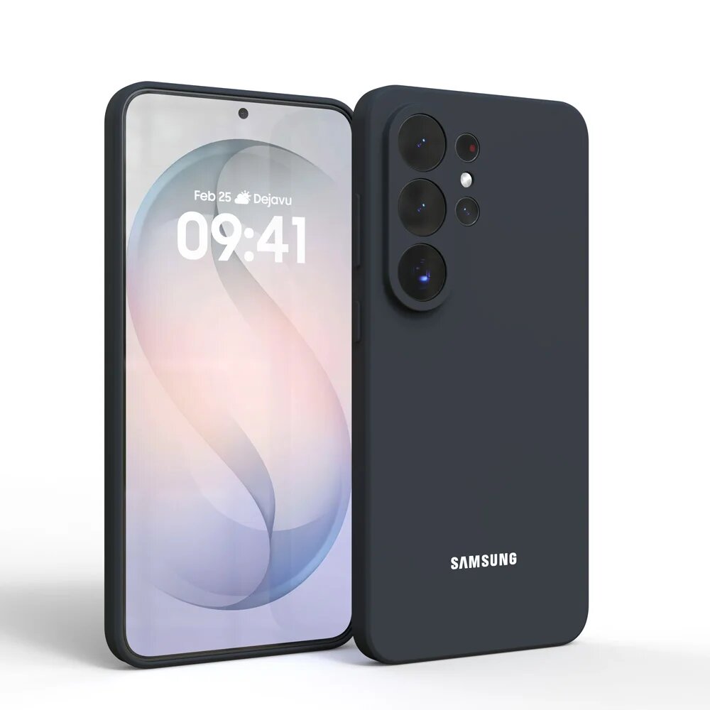 Чехол Samsung Galaxy S25 Ultra, черный, силикон