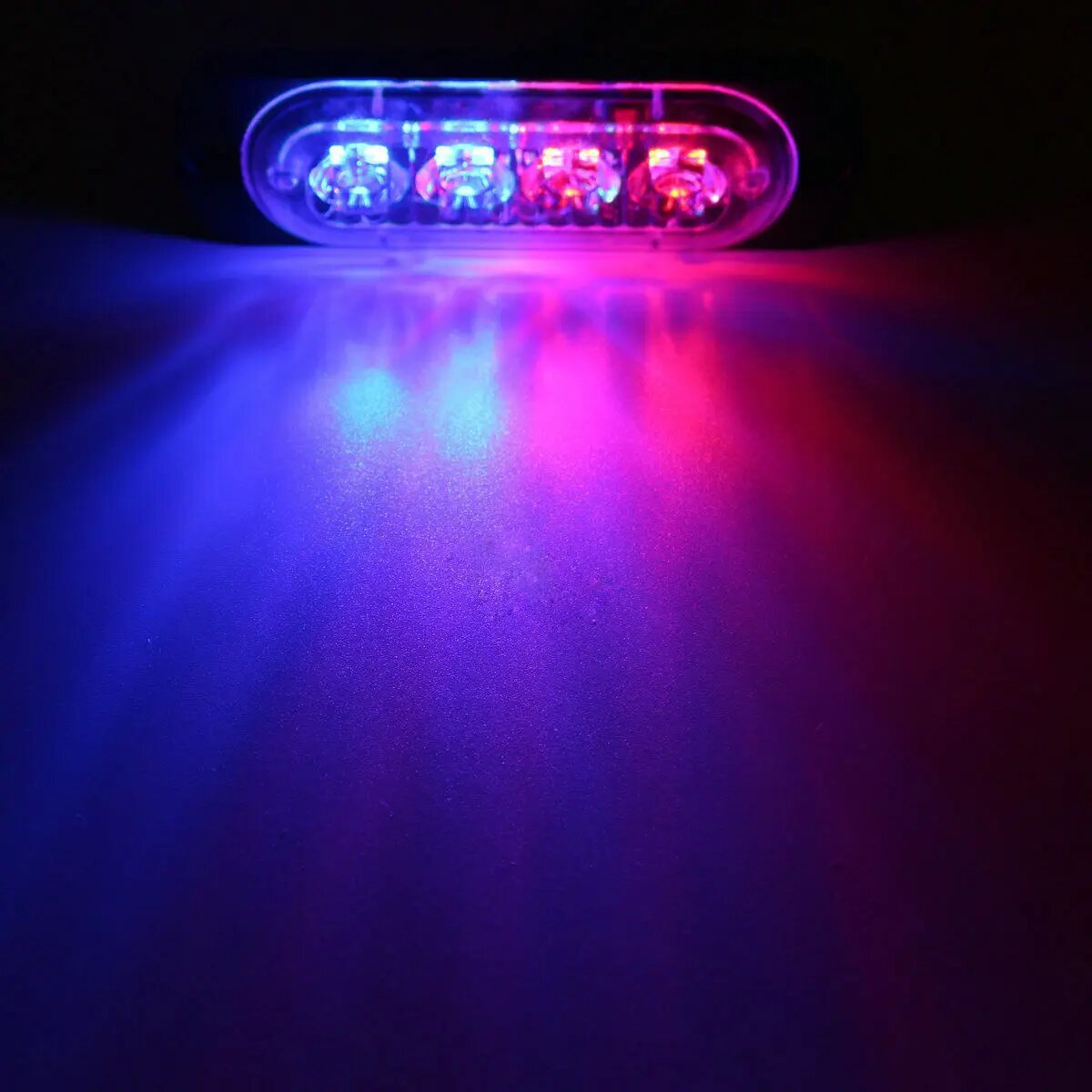 Автомобильный стробоскоп, 4 светодиода, для автомобиля, 12 В, 24 В, лампы аварийного Blue Red