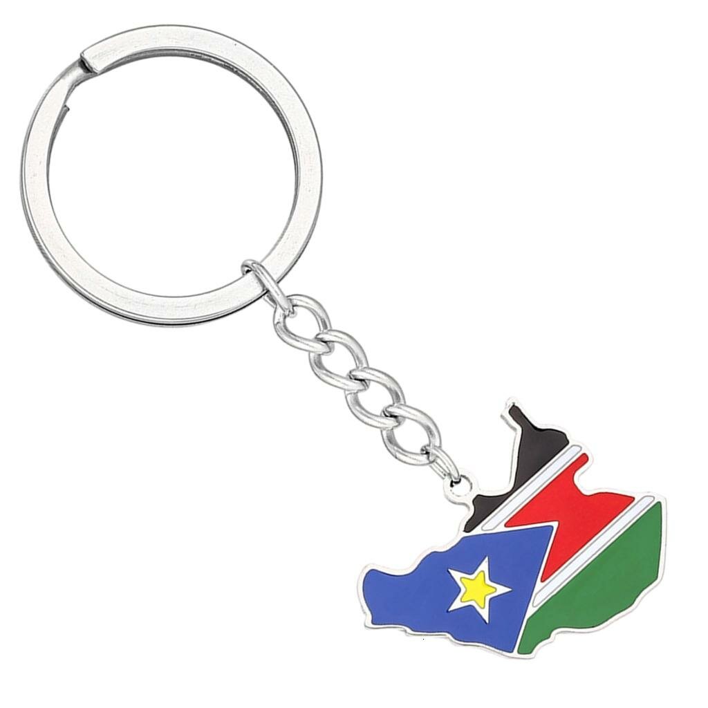 Брелок-карта Южного Судана, Серебро