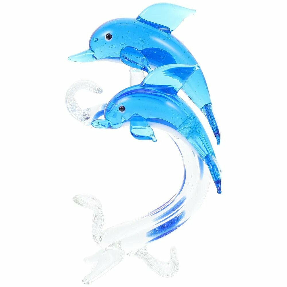 Фигурка Дельфина, Из Высококачественного Стекла, Для Украшения Интерьера