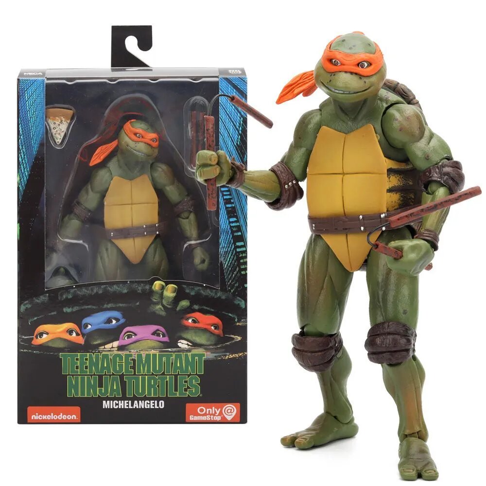 Фигурка "Черепашки-ниндзя" 1990 г. Версия фильма TMNT Limited Edition, 18см, Игровой набор супергероев