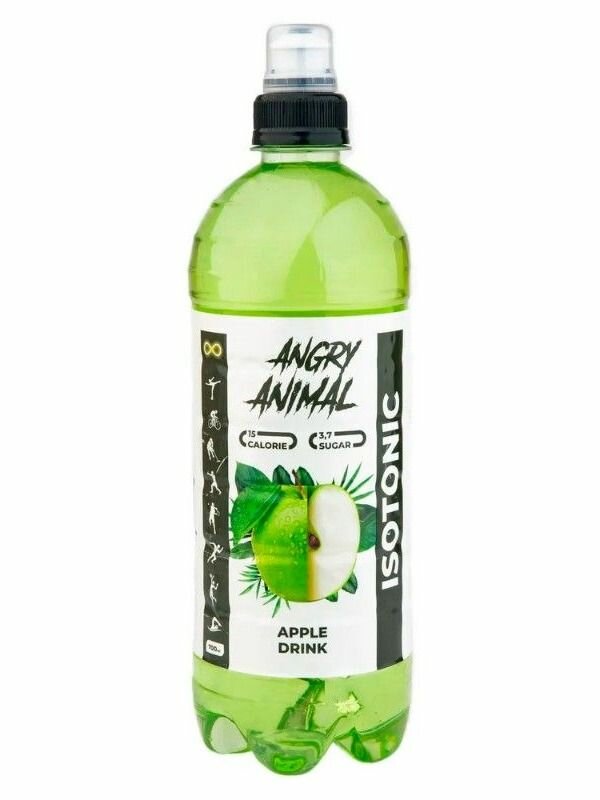 Angry Animal Isotonic (700 мл.) Зеленое яблоко