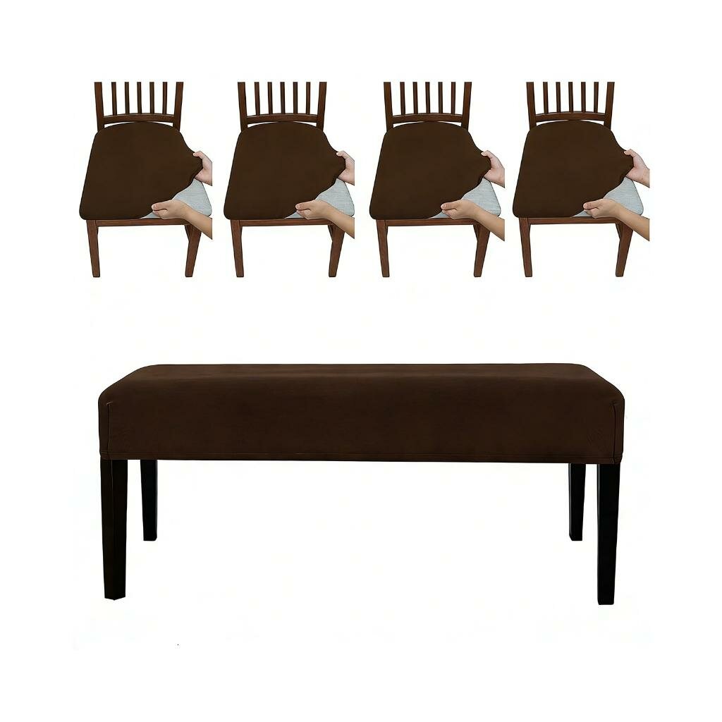 Чехол для скамейки из полиэстера, водонепроницаемый, темный кофе