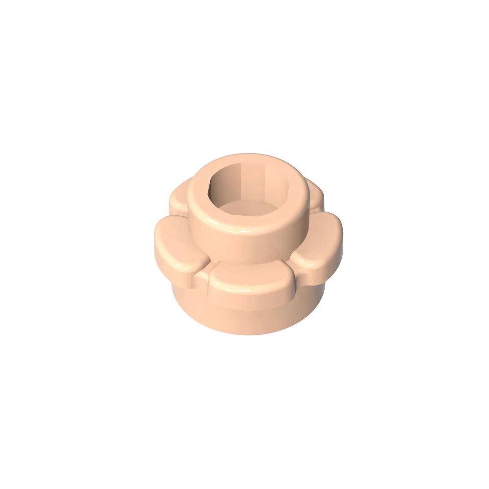 Пластина Gobricks круглая 1x1 бежевая (032)