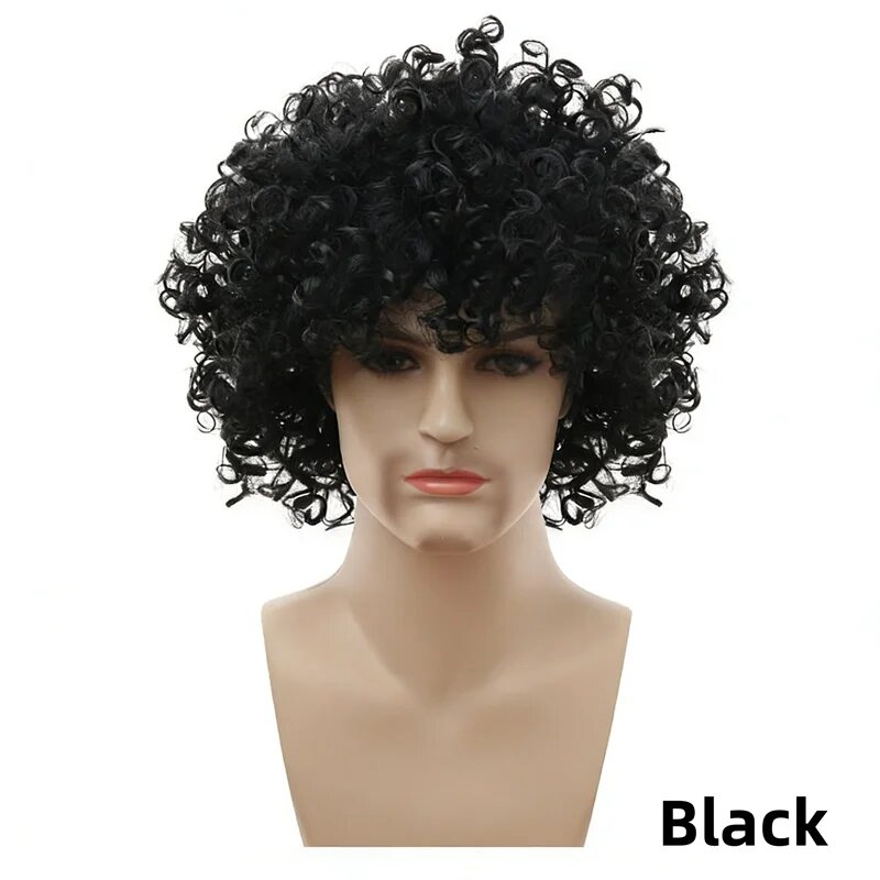 Черный кудрявый парик Afro
