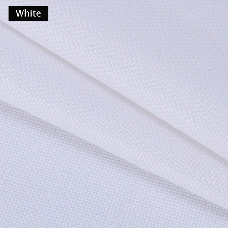 Льняная самоклеющаяся ткань для рукоделия Белый, 100X148cm, White