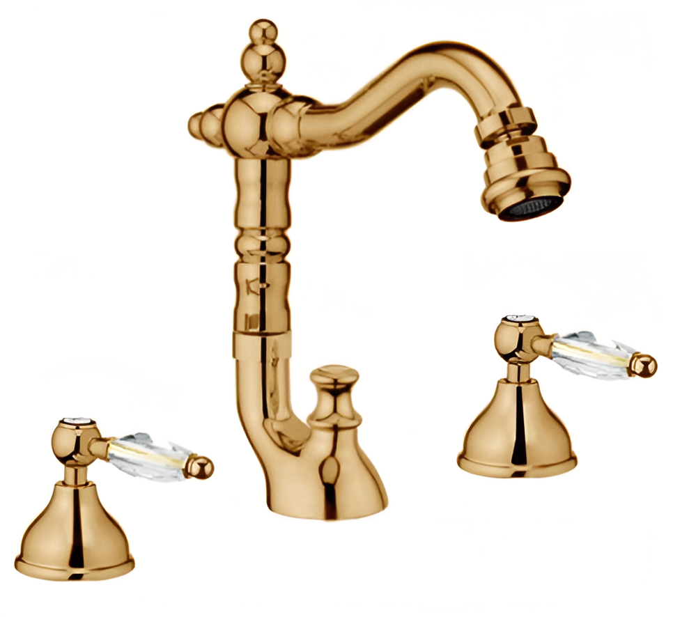 Смеситель для биде Alexandra AL710502065, латунь, бронза, 3 отверстия, высокий, ручки Swarovski, Webert, Италия