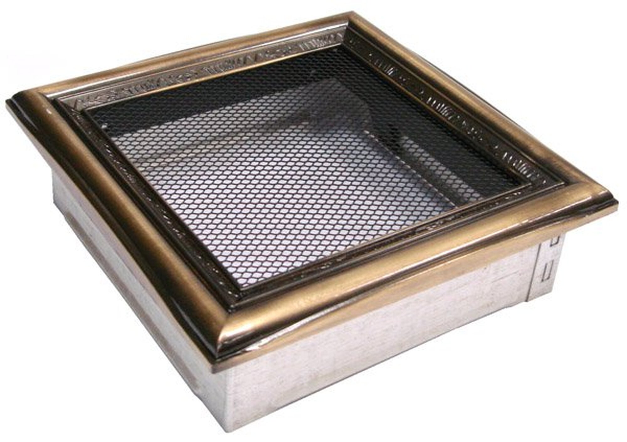 Вентиляционная решетка для камина Kratki (Польша) Рустик червленое золото 17х17 см