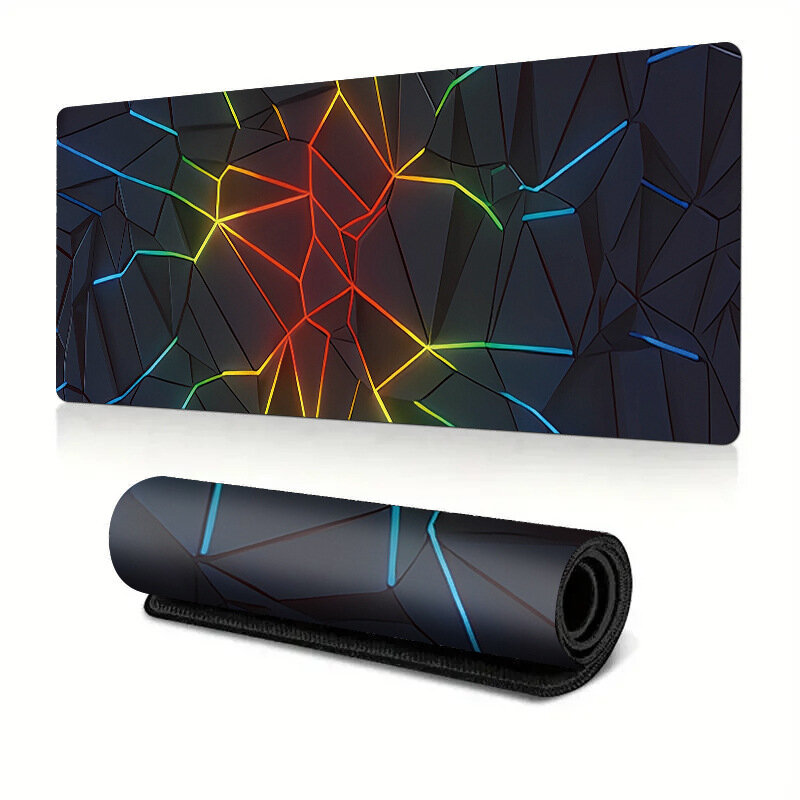 Коврик для стола и клавиатуры игрового типа с аниме тематикой анти скользящий увеличенный размер на основе резины