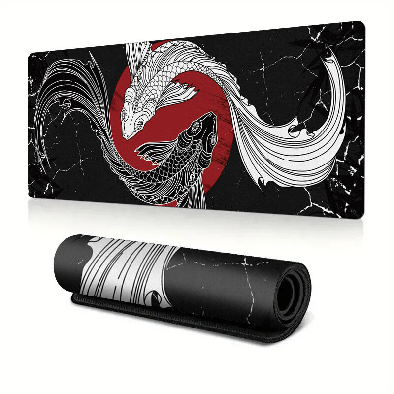 Коврик для стола и клавиатуры игрового типа с аниме тематикой анти скользящий увеличенный размер на основе резины