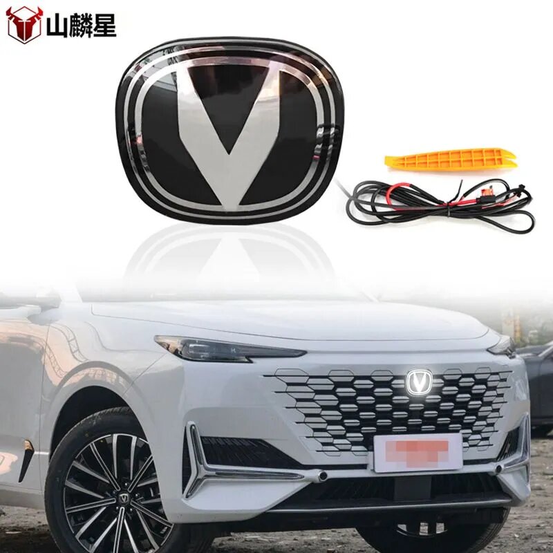 Оригинальные светодиодные знаки для Changan UNI передний и задний знаки с заводской световой модификацией, стильный дизайн