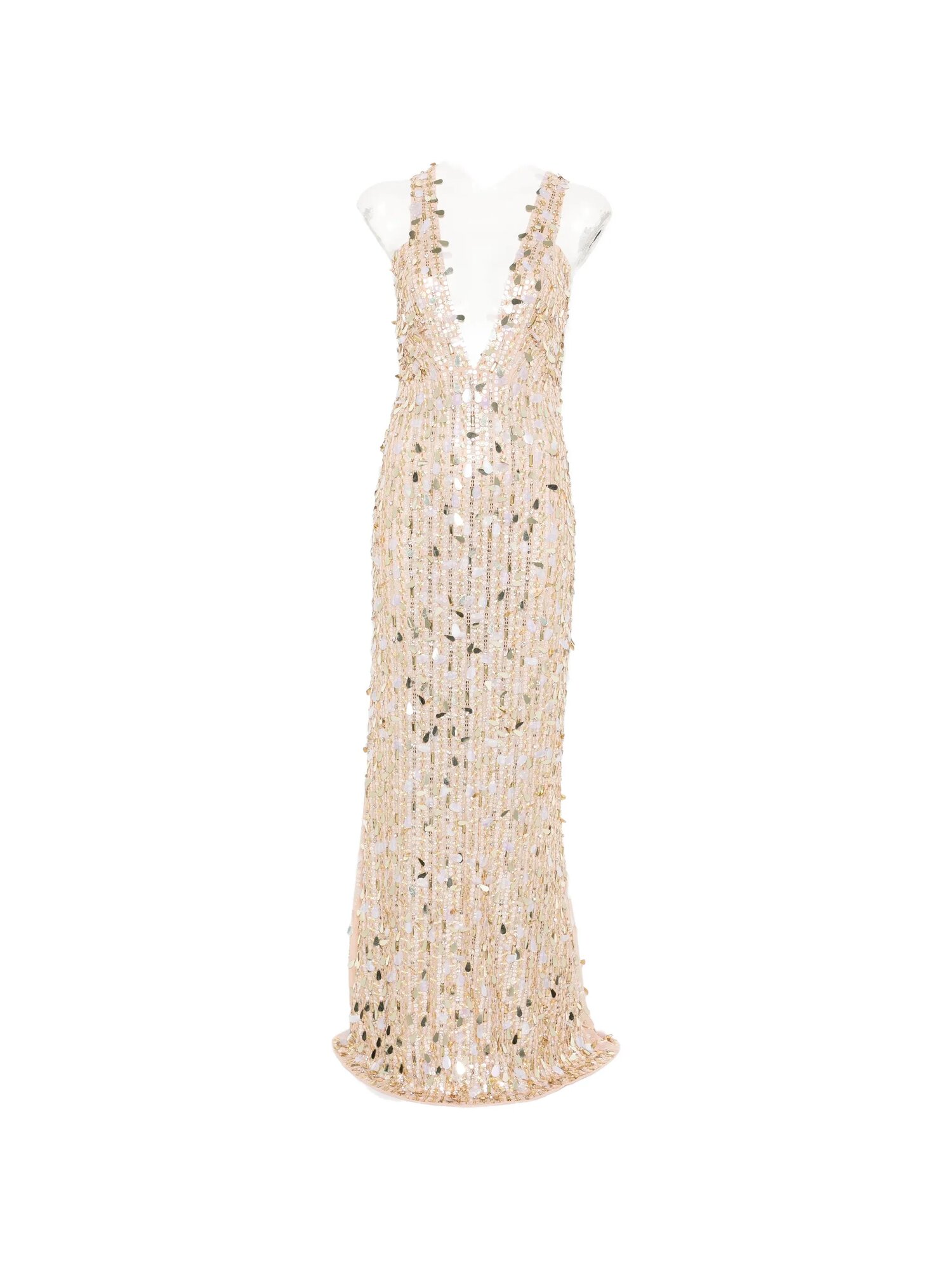 Платье Sequin-embellished V-neck maxi dress
