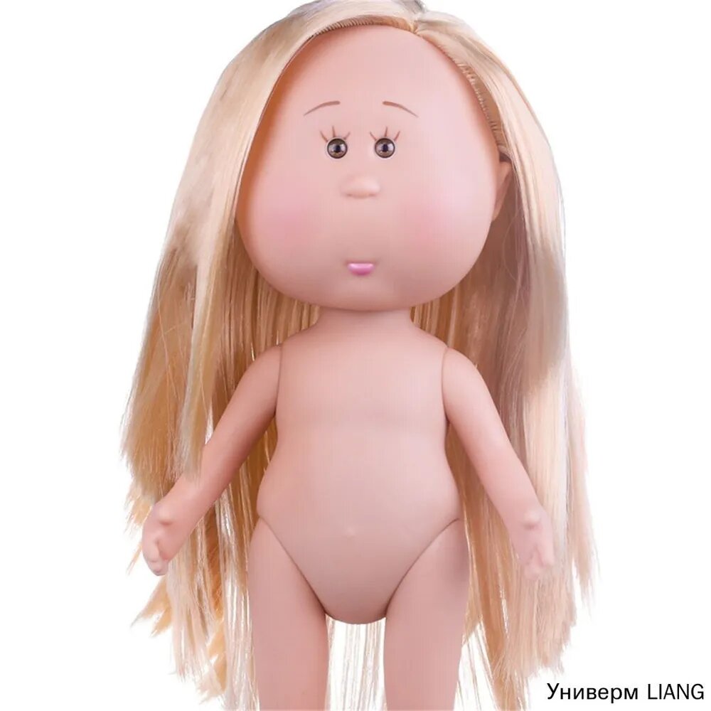 1 24-сантиметровая картофельная кукла mia doll nude baby set-Общая мускулатура, золотистые прямые волосы, 3 7 баллов