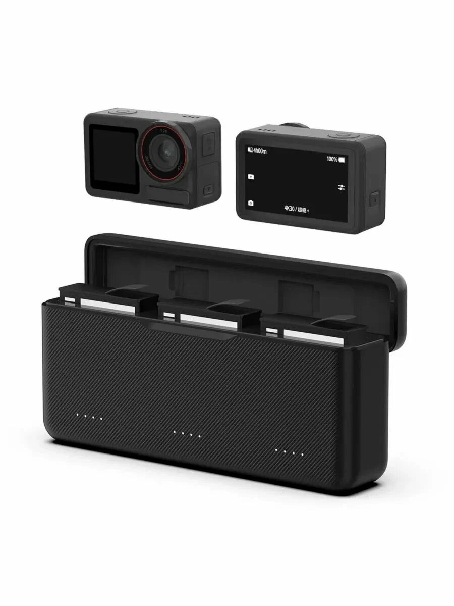 Зарядное устройство для экшн камеры DJI Osmo Action 5 Pro на три АКБ, быстрая зарядка