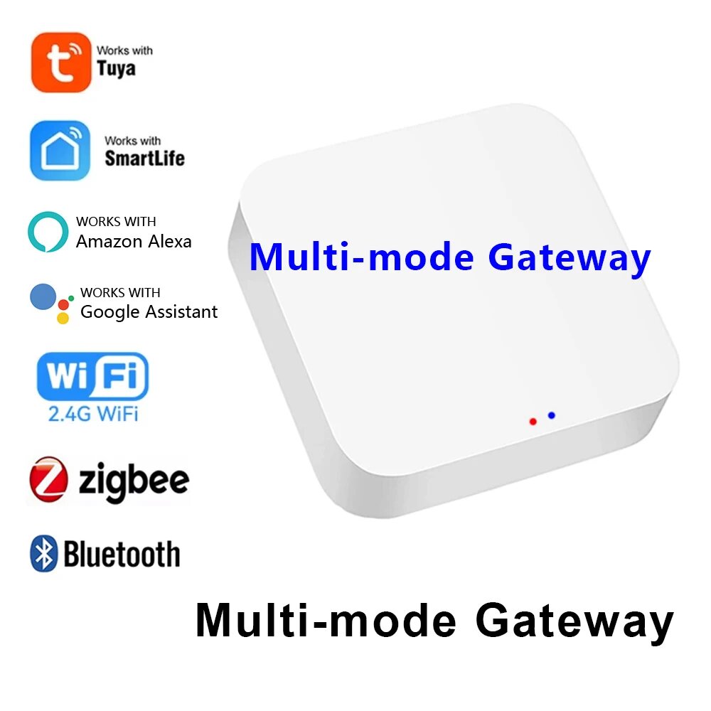 Шлюз беспроводнойBluetooth Tuya / Многорежимный шлюз BT и концентратор Zigbee мост умного дома Smart Life совместим с Alexa Google Home-Многорежимный шлюз