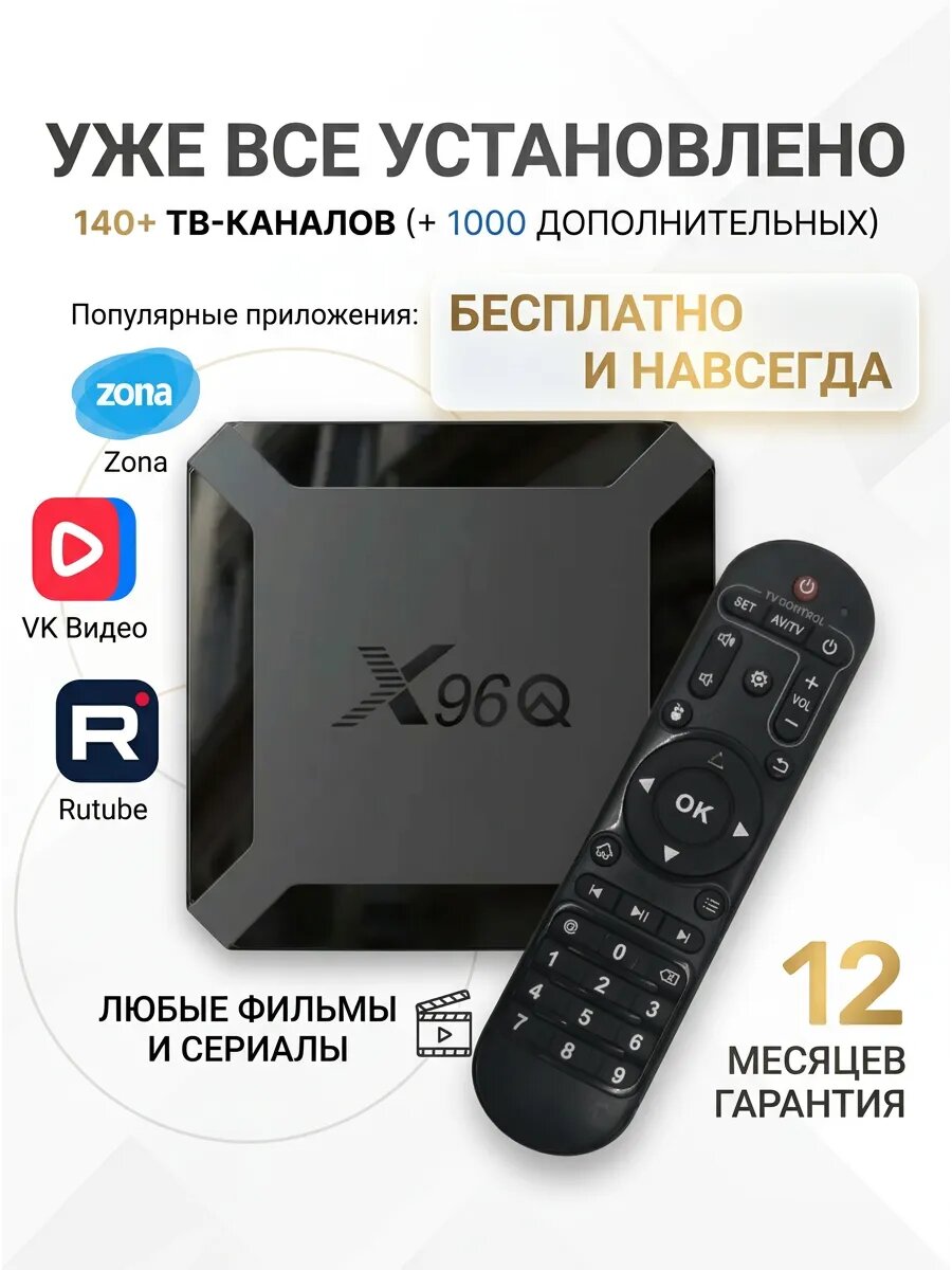 Смарт тв приставка на андроид с WiFi 2/16