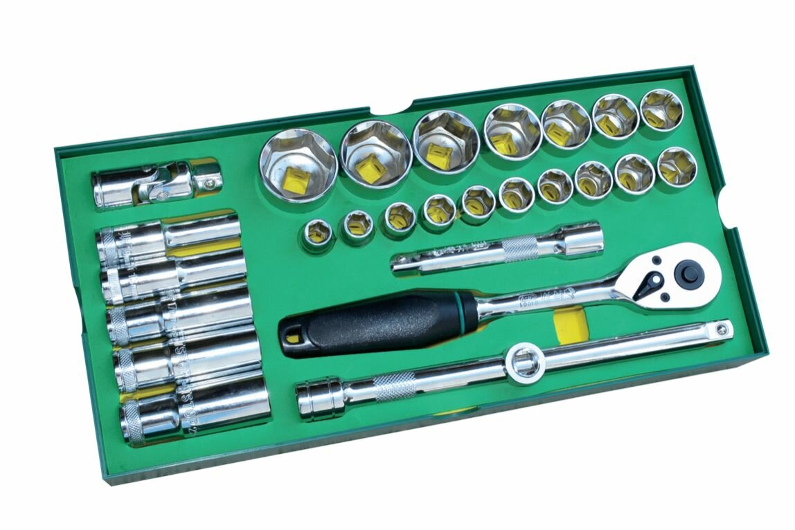 09903 TStop Ложемент из головок 1/2" 10-34 мм 27 предметов