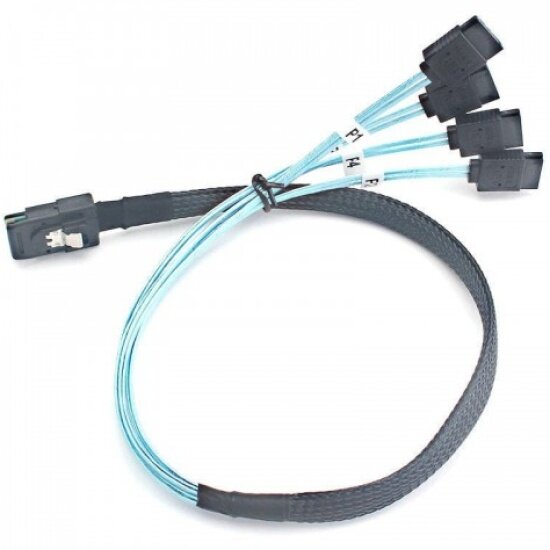 Кабель Ks-is KS-957 miniSAS M на SATA 7p M x 4