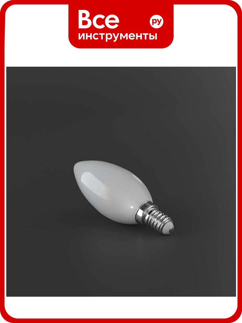 Лампа светодиодная Триколор LED C37 5Вт 3000K E14 LED-TR-C375w3KE14