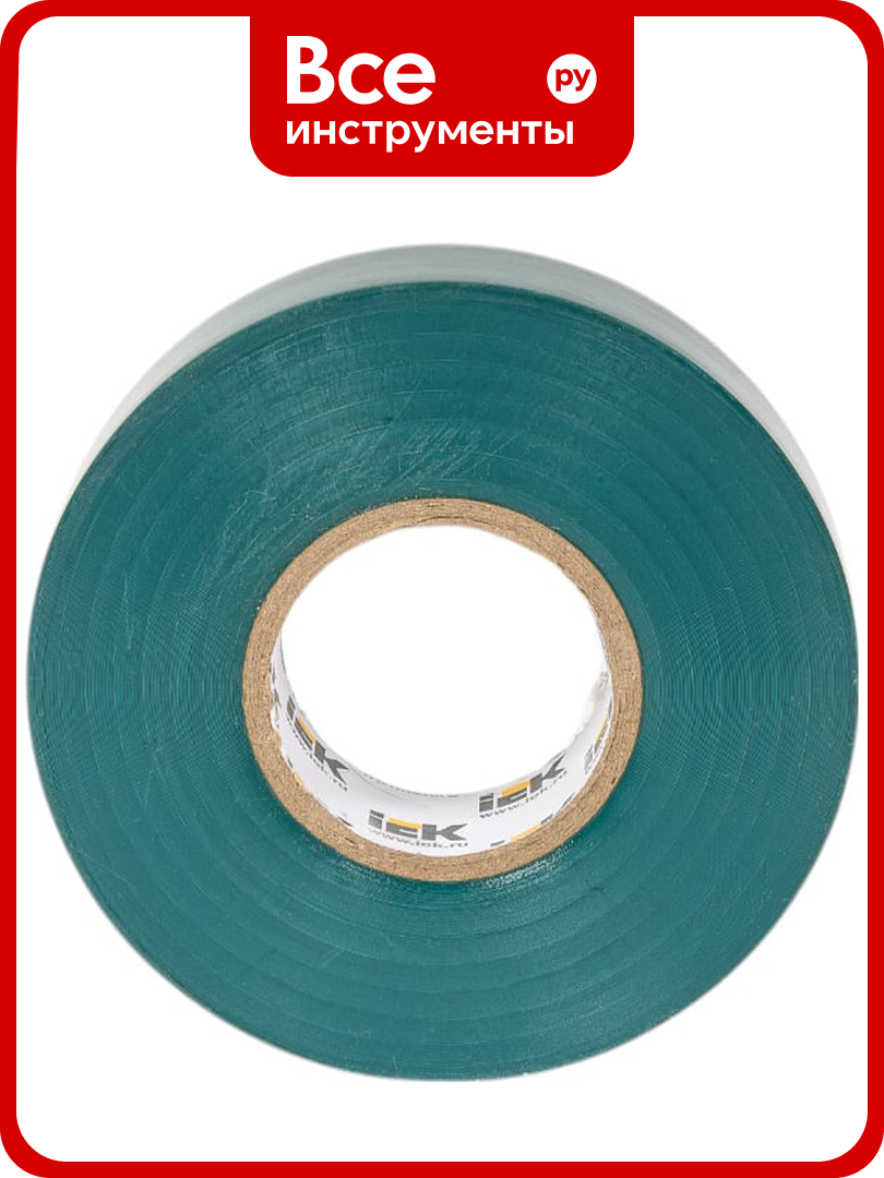 Изолента IEK Mixtape 7 0.15x19 мм, зеленая, 25 м EX-IZ10-C15-19-25-K06