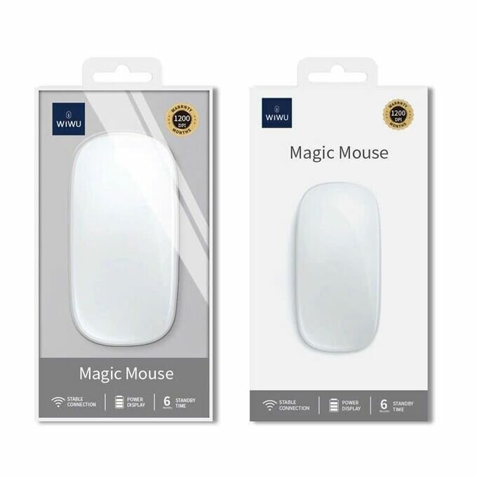 Мышь беспроводная WiWU Magic Pro Mouse WM103 (White), Белый (White), около 76 г, Оптический, разрешение до 1600 DPI.