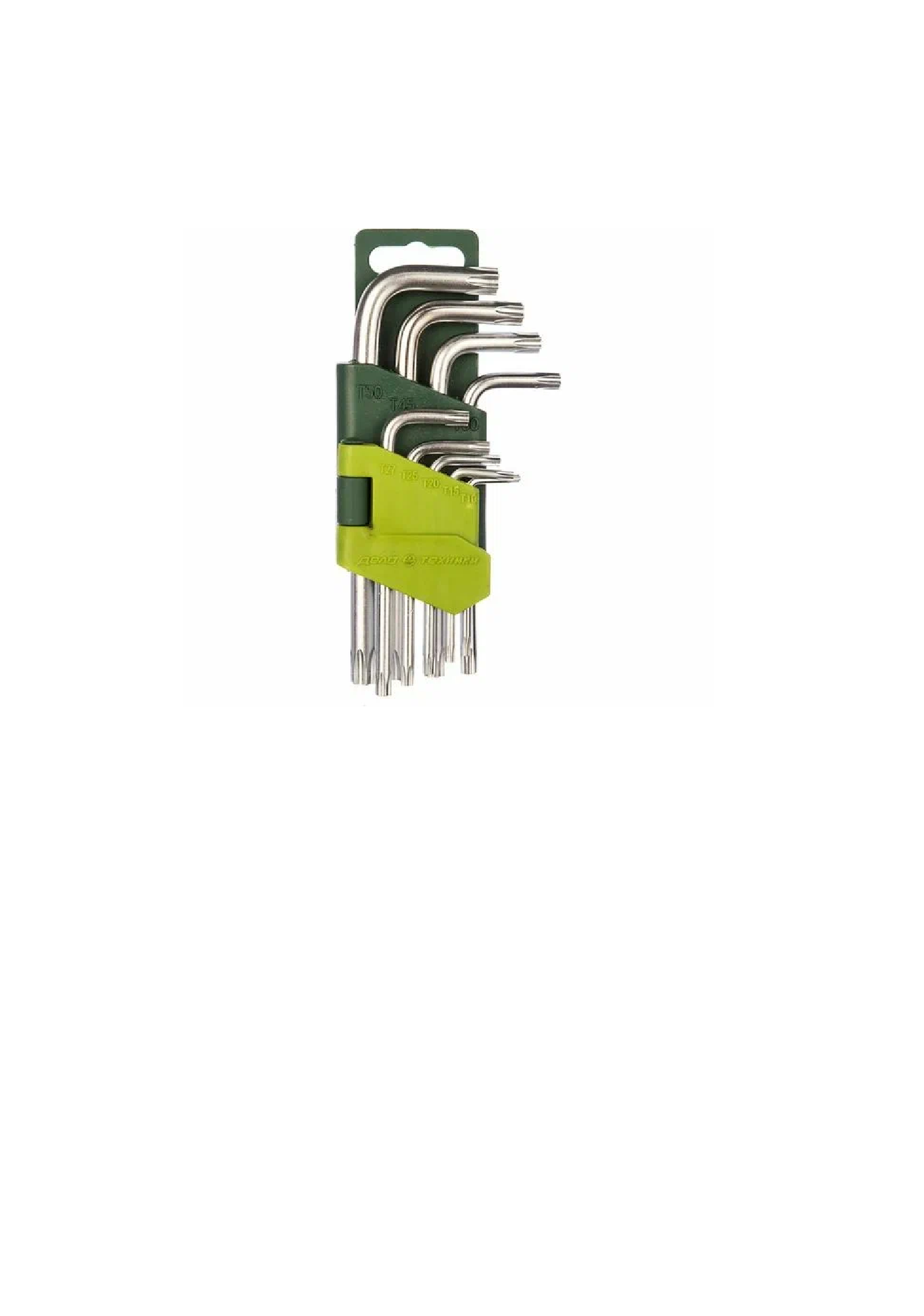 Набор ключей угловых TORX коротких 9шт, 563090, хромованадиевый, Дело Техники.
