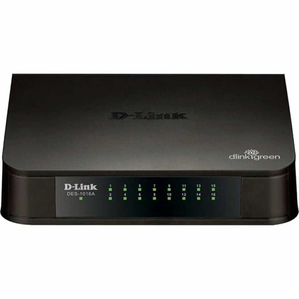 Коммутатор D-Link DES-1016A/E2A 10/100Base-TX функция энергосбережения, 2080974