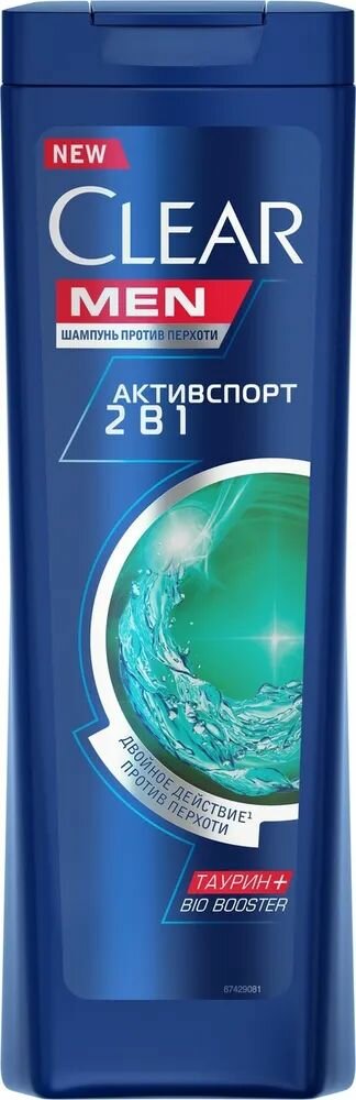 CLEAR Шампунь pro nutrium MEN, Актив спорт 2в1, 200 мл