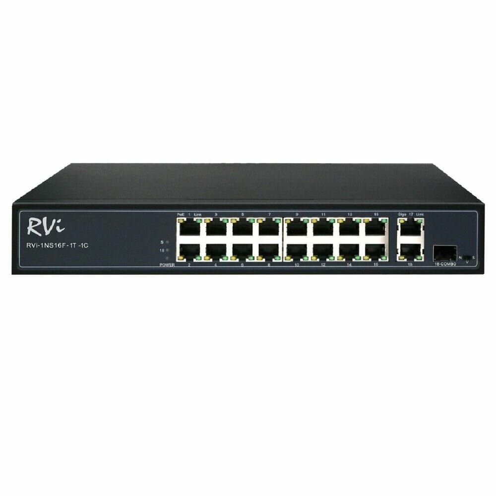 Коммутатор POE RVi-1NS16F-1T-1C