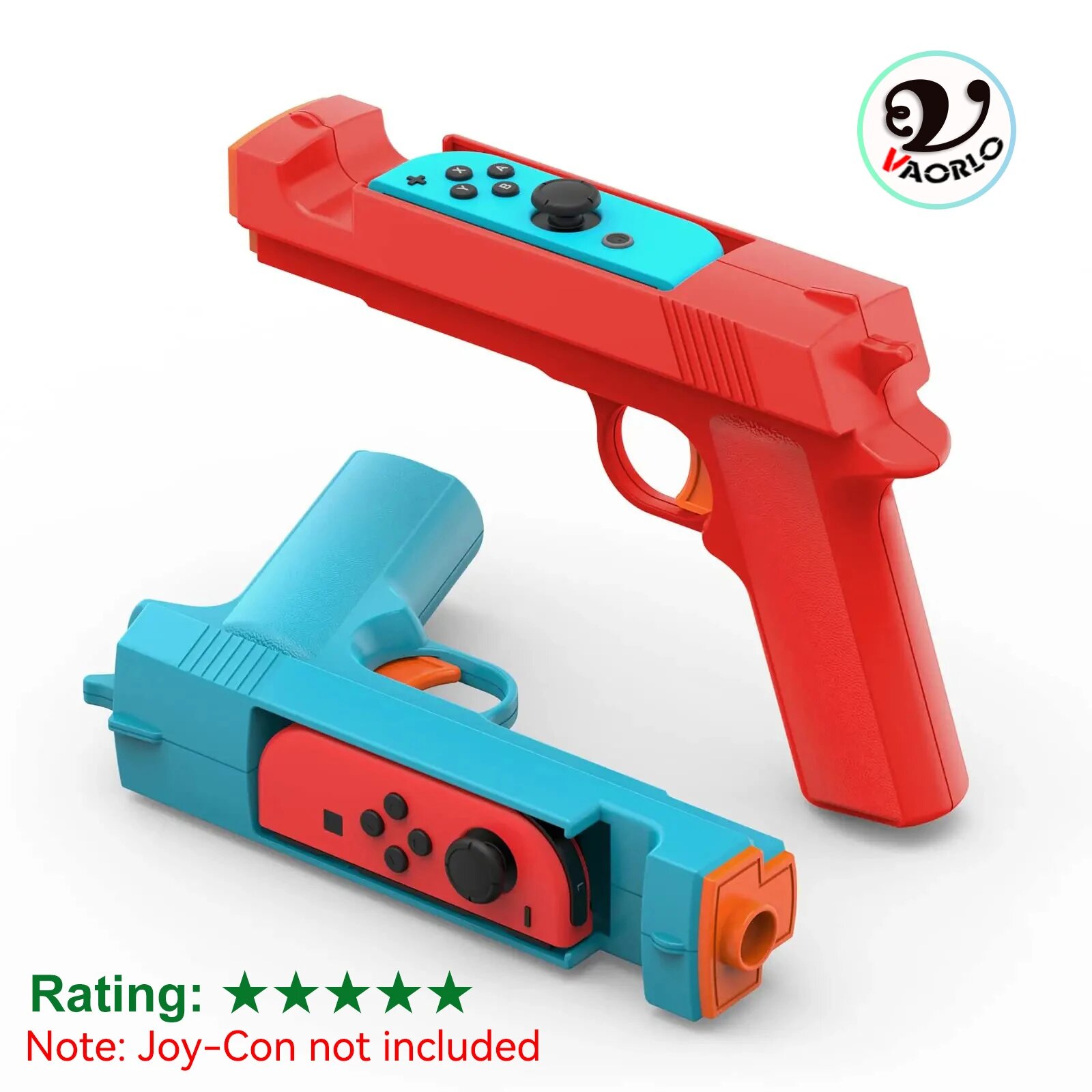 Рукоятки-пистолеты для Switch NS VAORLO, 2 шт, 1Blue1Red