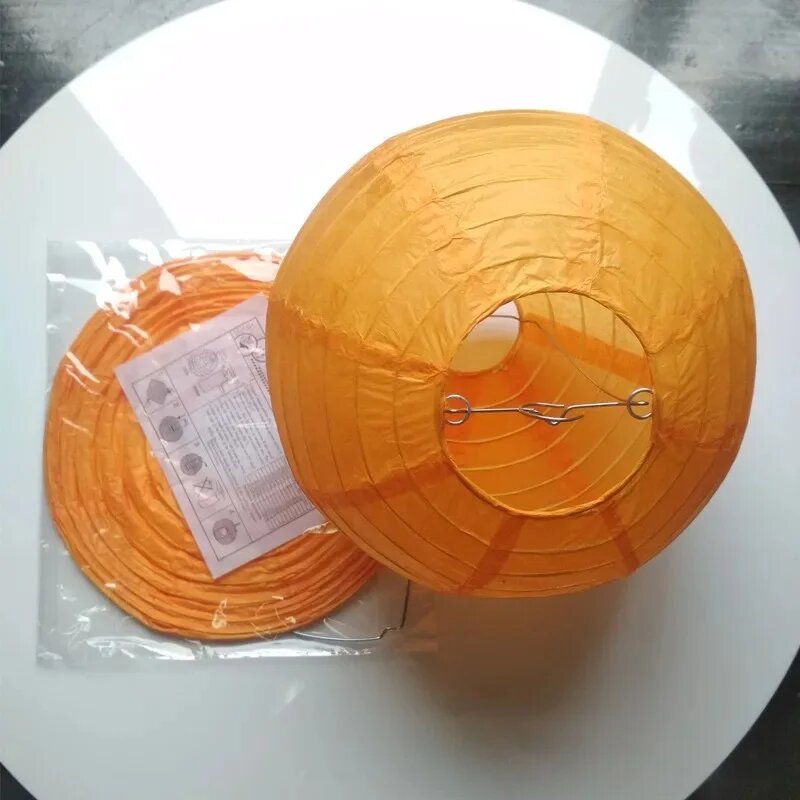 Бумажные фонарики Merylover 35 цветов 4-16 дюймов orange, 40cm paper lantern