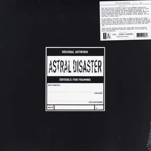 Coil - Astral Disaster Новая SS