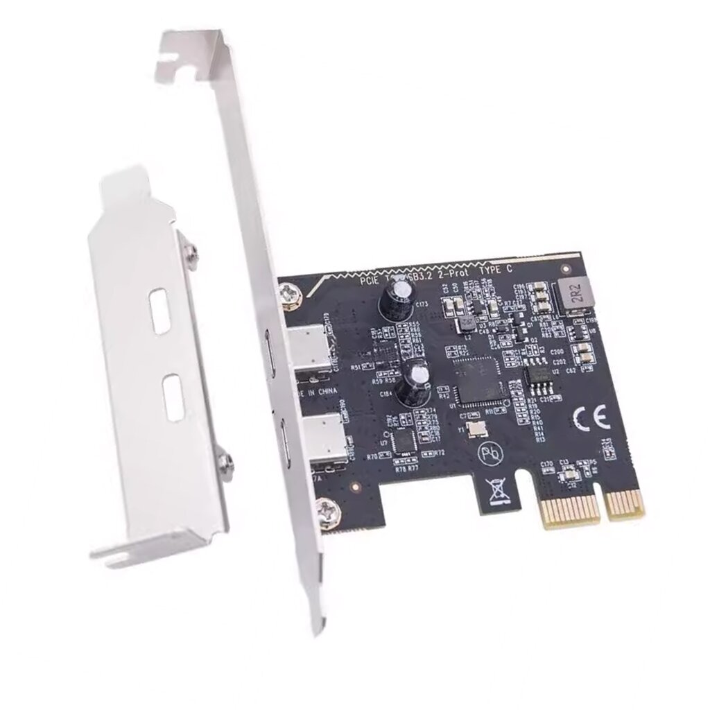 Карта расширения PCIE USB 3.2 GEN1 5 Гбит/С PCIE К Двойному адаптеру Type C.
