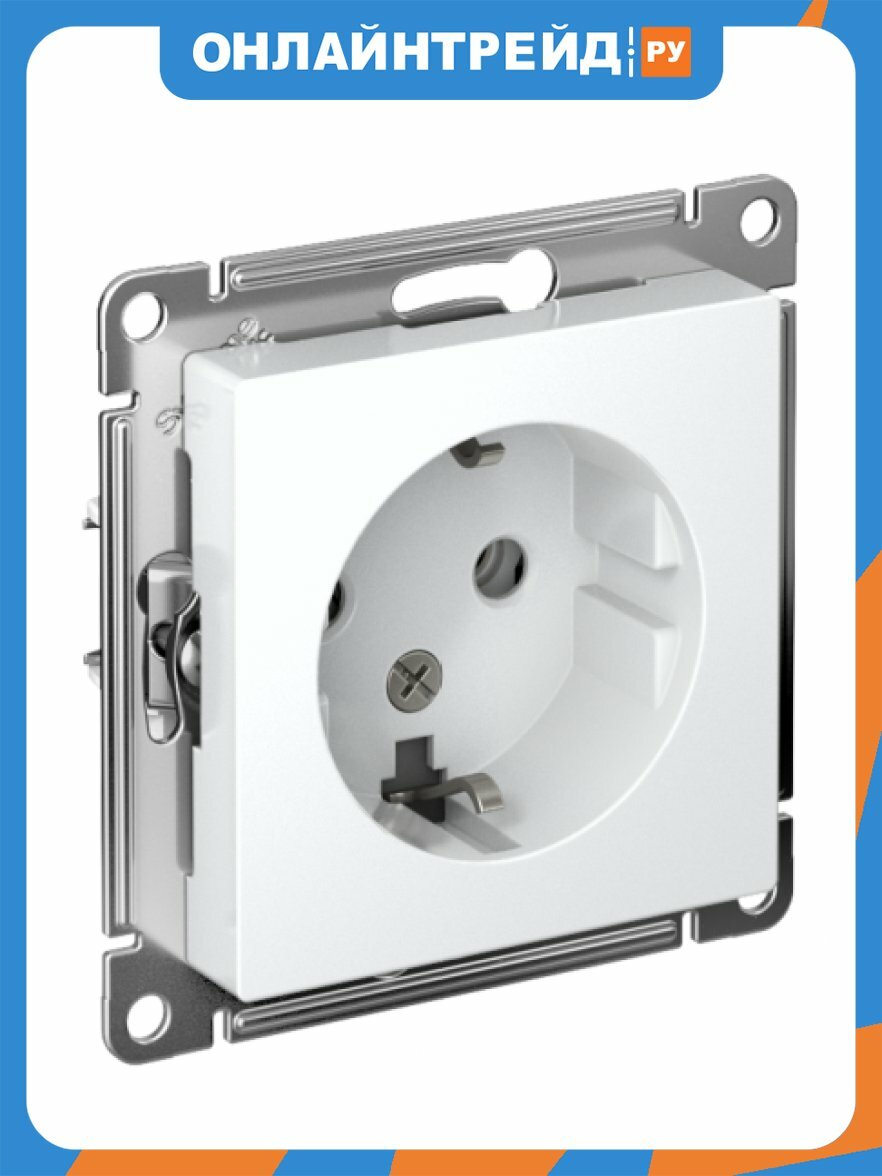 Розетка Systeme Electric (schneider Electric) AtlasDesign с заземл. 16А механизм лотос, ATN001343