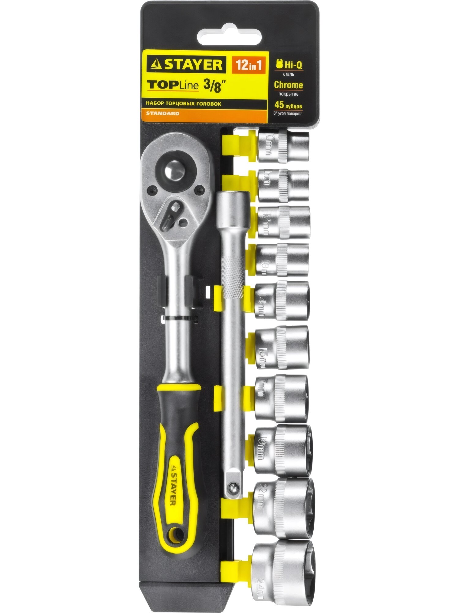 Набор торцовых головок STAYER RSS 12M, 12 предм, (3/8 )