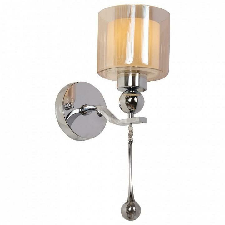 Бра Omnilux Giarre OML-56001-01 цвет плафона подвески Белый, Коричневый, цвет арматуры Хром