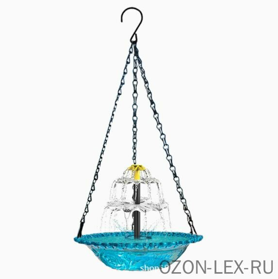 Солнечный водопад для птиц: прочная конструкция для сада и патио, беспроводной фонтан, энергоэффективное украшение, привлекающее пернатых и украшающее балкон