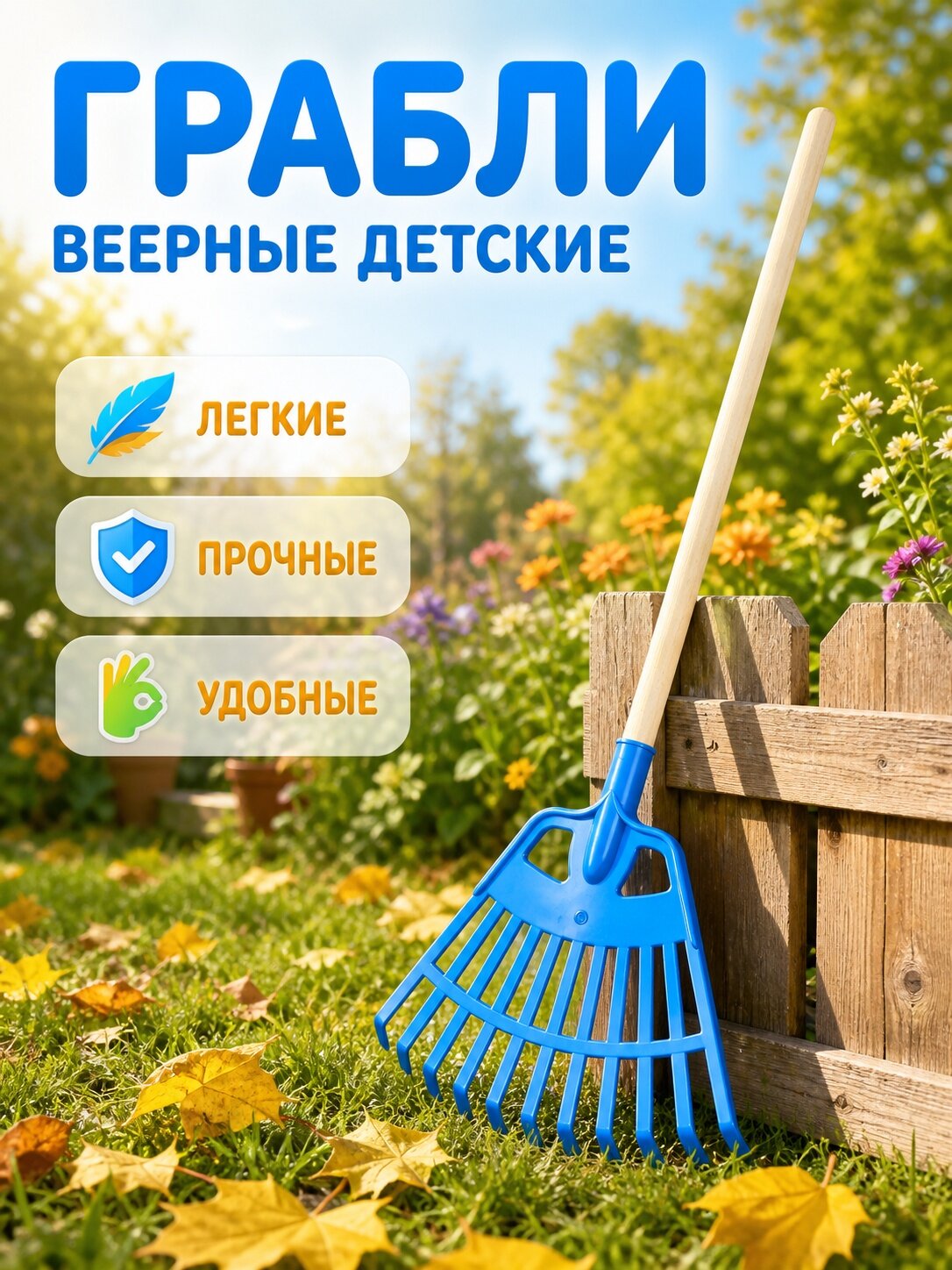 Стром Грабли детские веерные 70 см