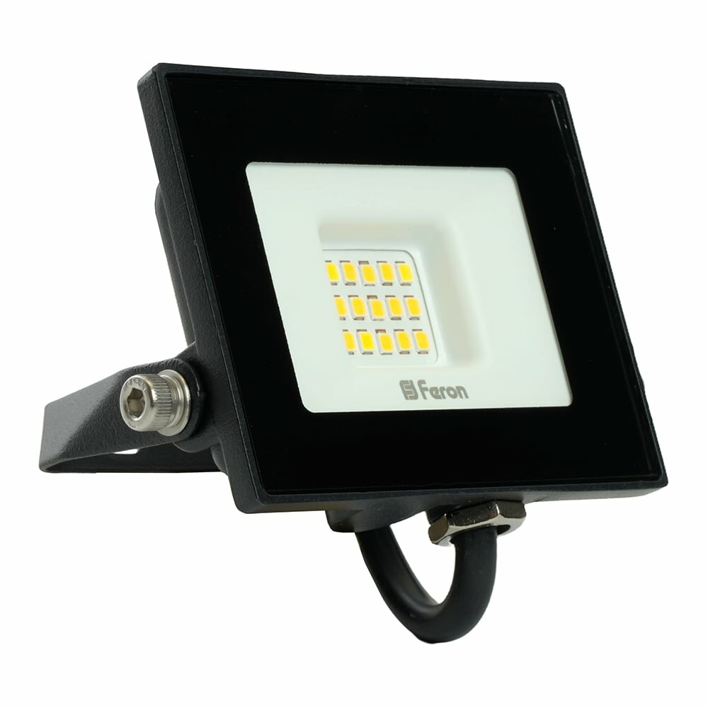 Светодиодный прожектор FERON LL-919 2835 SMD 20W 4000K IP65 AC220V/50Hz, черный 29493