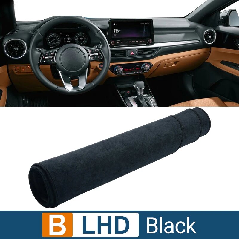 Коврик На Приборную Панель Для Kia Forte Cerato K3 2019-2022: Защита От Солнца, LHD Black