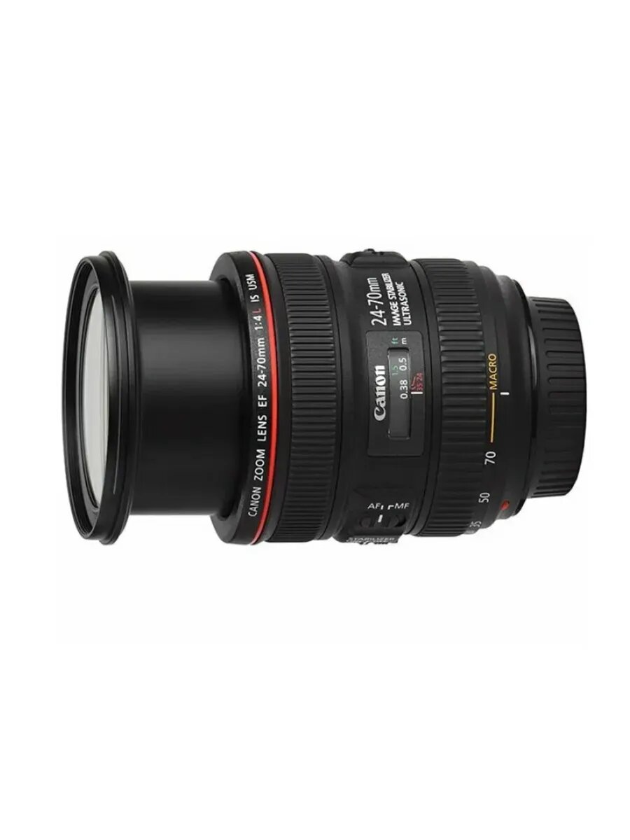 Объектив CANON EF 24-70mm f/4L IS USM, для фото и видеотехники, чёрный